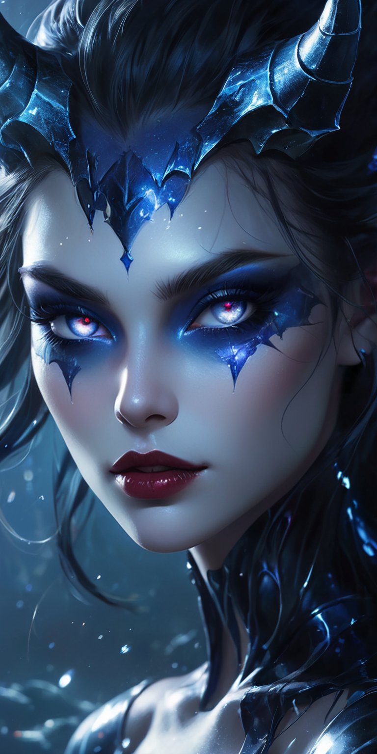 A close-up portrait of a demon | image created by Caption Master ...
