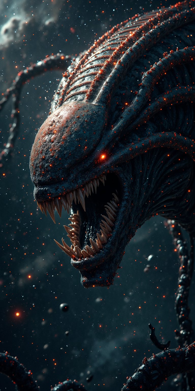 A massive alien devourer with | image created by Caption Master ...