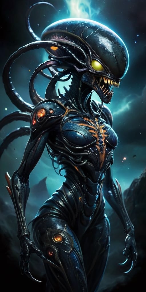 Suspended in the dark expanse | image created by Caption Master ...