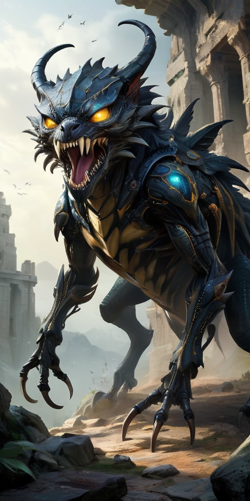 Prowling the ruins of an ancie | image created by Caption Master ...