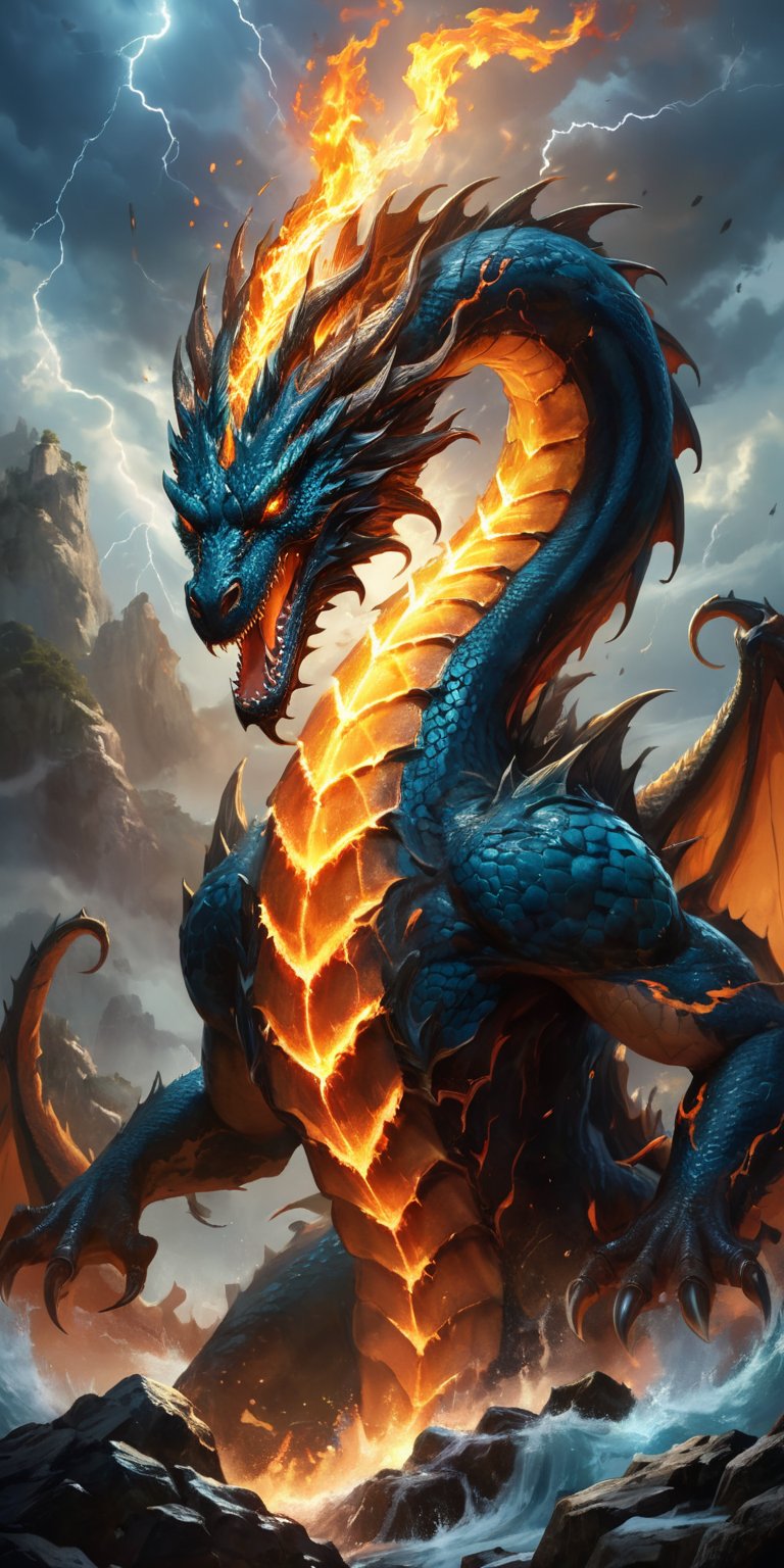 A colossal hydra dragon with f | image created by Caption Master ...