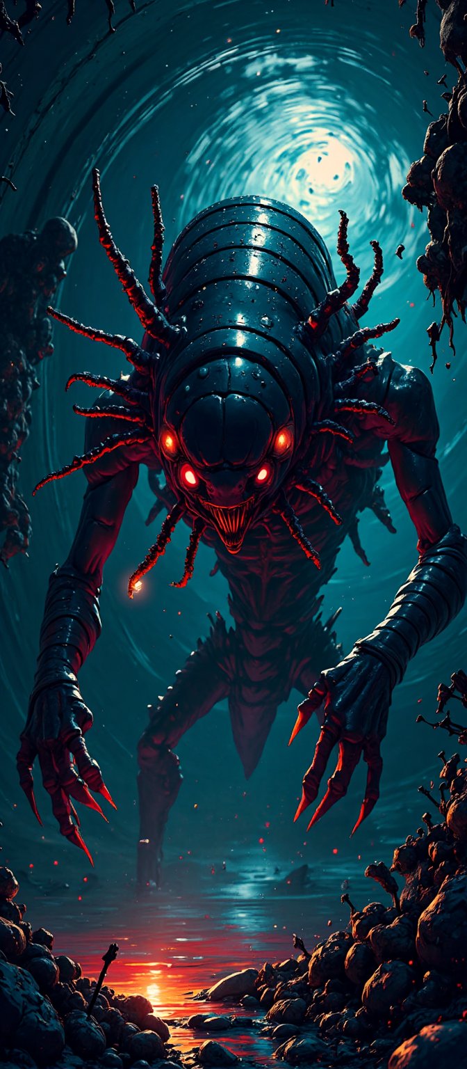A terrifying alien monster eme | image created by Caption Master ...