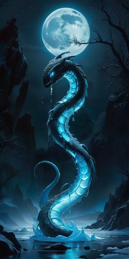 A colossal, serpentine creatur | image created by Caption Master ...