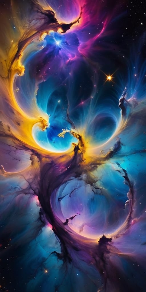 A sentient, living nebula, swi | image created by Caption Master ...