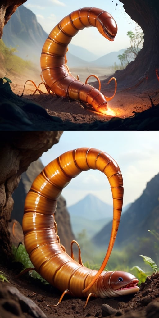 A creature with a body that re | image created by Caption Master ...