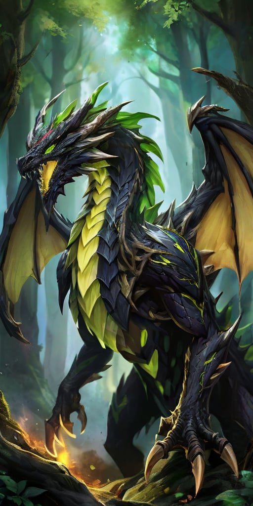 Forest Devourer Dragon A garga | image created by Caption Master ...