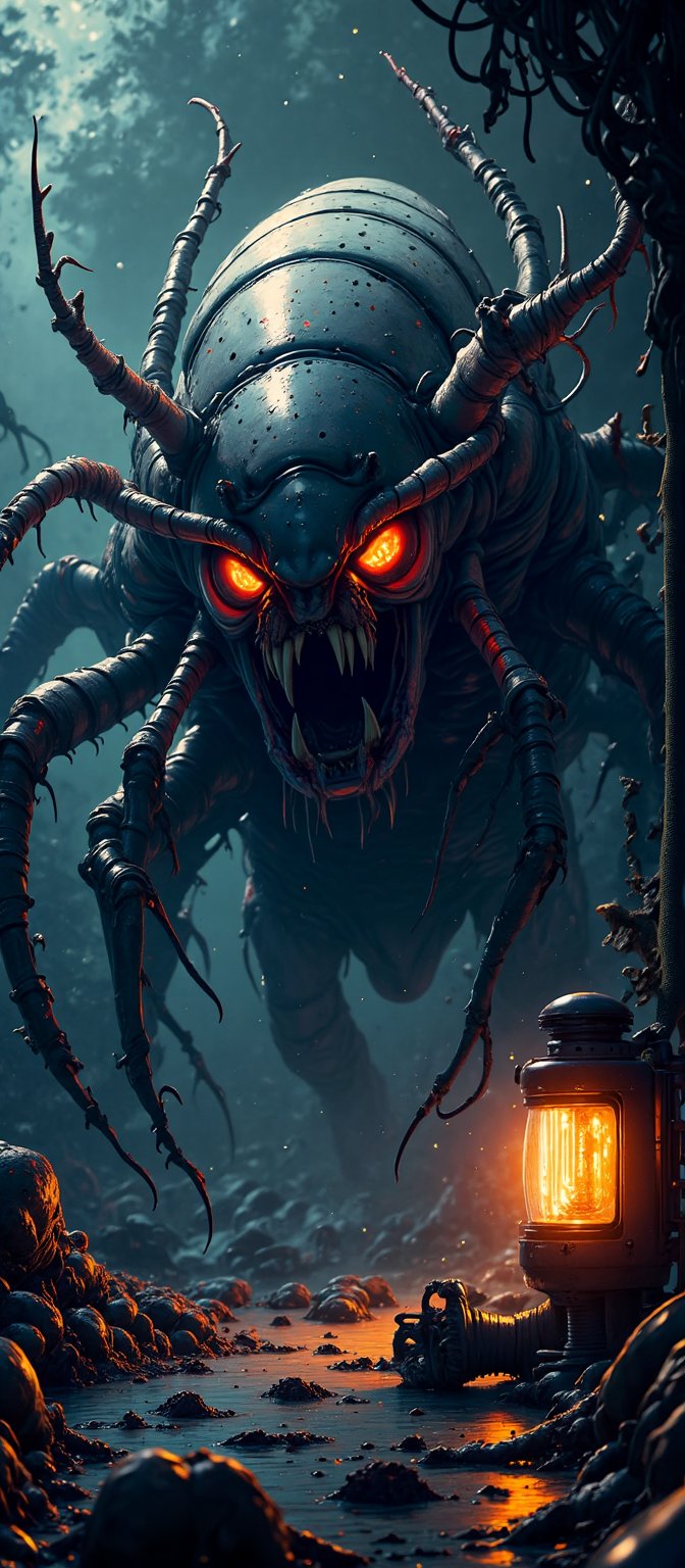 A terrifying alien monster eme | image created by Caption Master ...