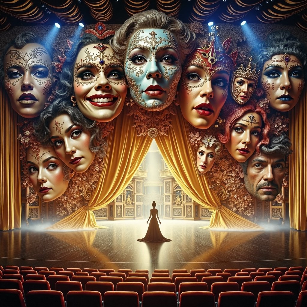 Grand theater stage, infinite | image created by Daniele | Tensor.Art
