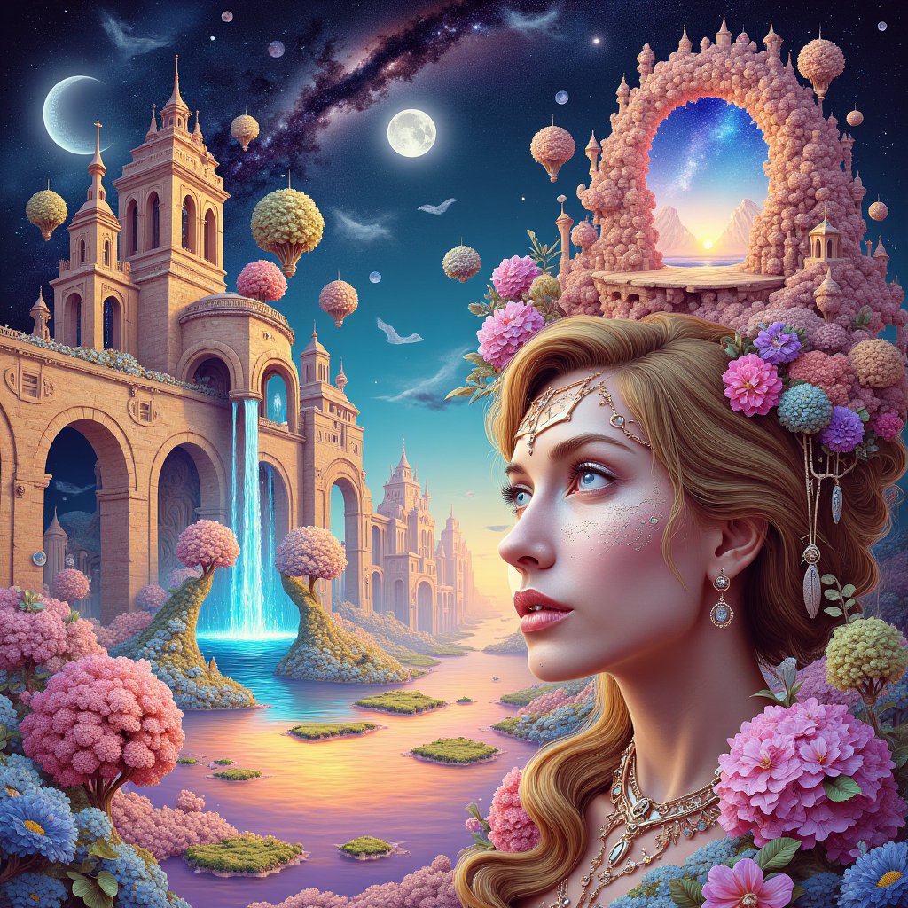 A close-up of a whimsical woma | image created by Daniele | Tensor.Art