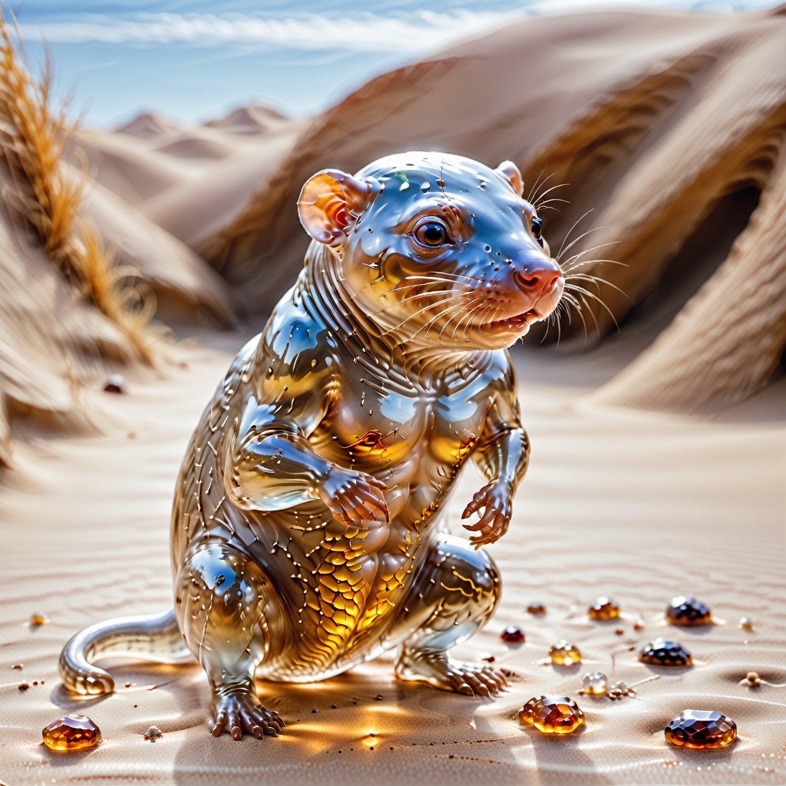 mysterious crystal Naked mole- | image created by CXC | Tensor.Art