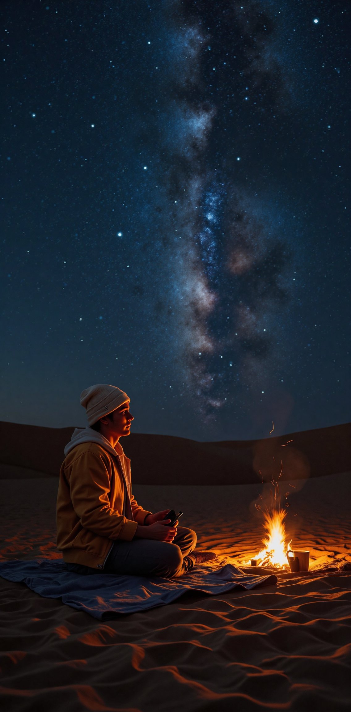 Person Watching Meteor Rain | image created by Official SketchZa ...