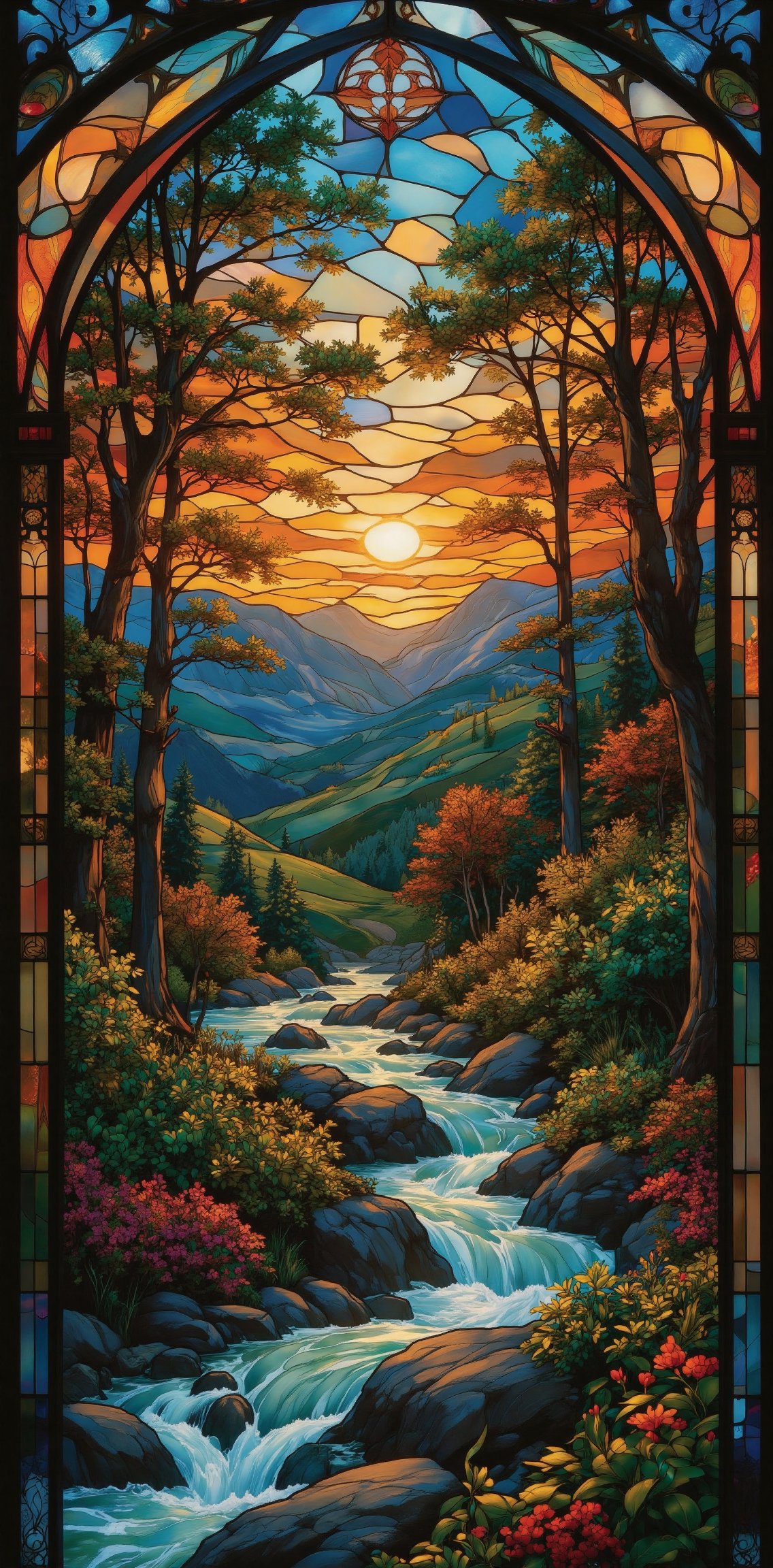 A stained-glass depiction - Free AI Image | Tensor.Art | Tensor.Art