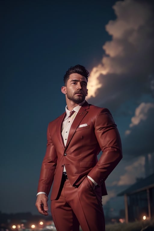 Red Designer Tuxedo Suit For P | image created by Official SketchZa ...