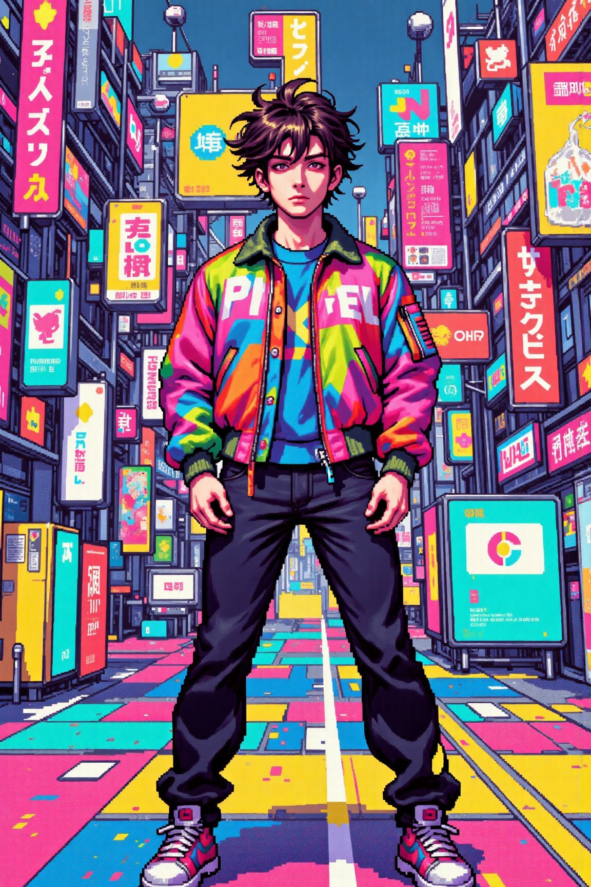 A vibrant pixel anime-sty - Free AI Image | Tensor.Art | Tensor.Art