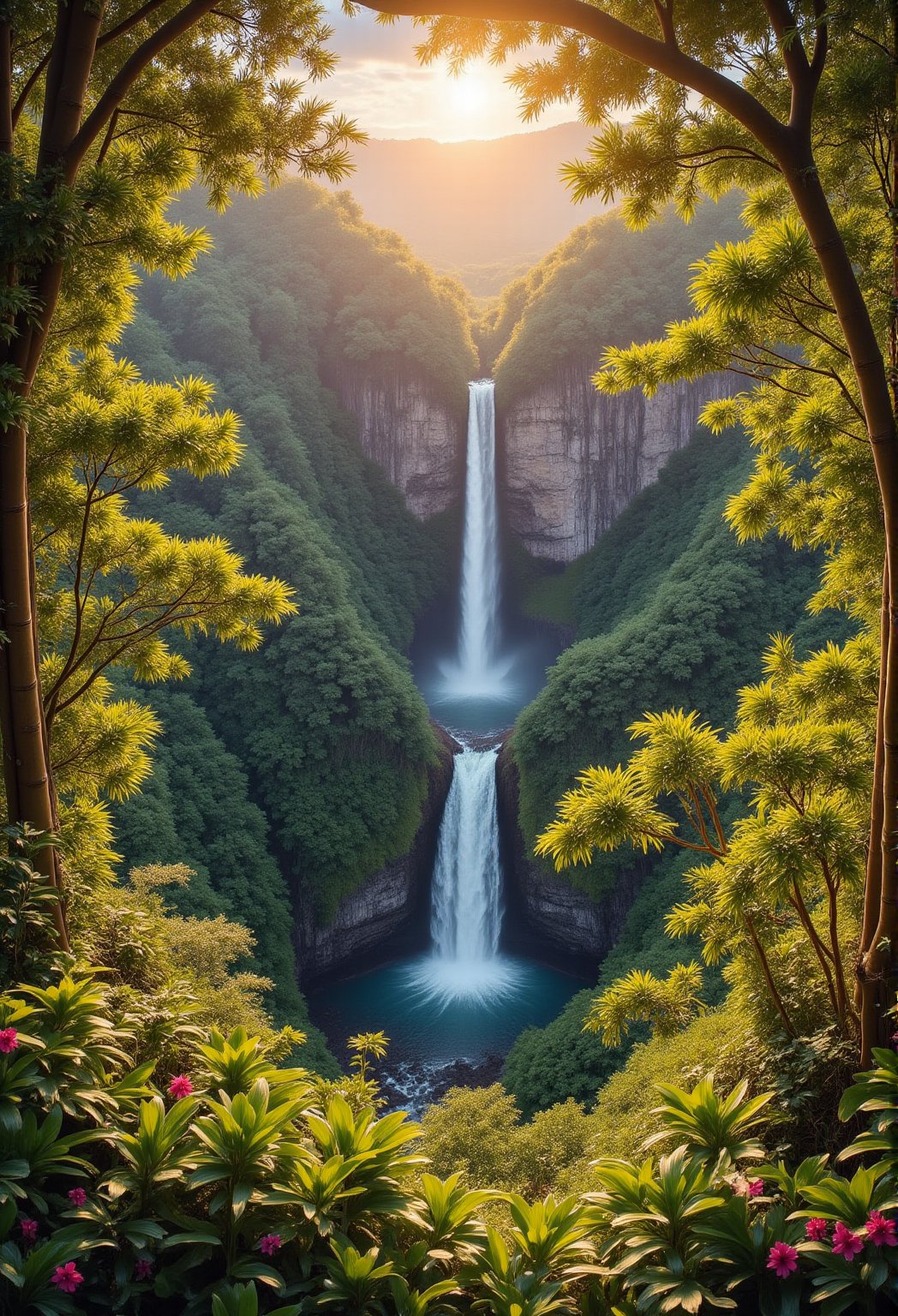 Akaka Falls plunges 442 feet i | image created by Azwar Black Mask ...