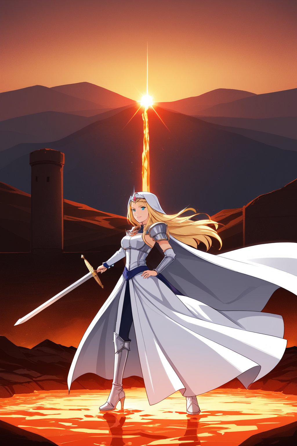 Holy knight girl | image created by user_617258676985691651 | Tensor.Art