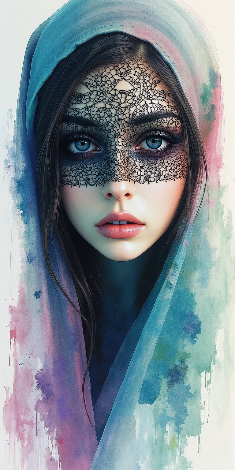 A captivating mixed media mast | image created by Ai drop | Tensor.Art