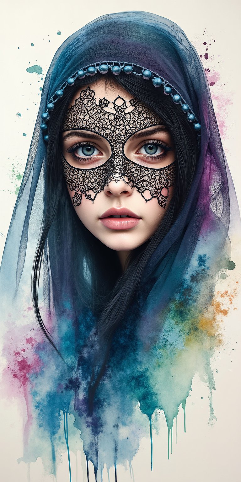 A captivating mixed media mast | image created by Ai drop | Tensor.Art
