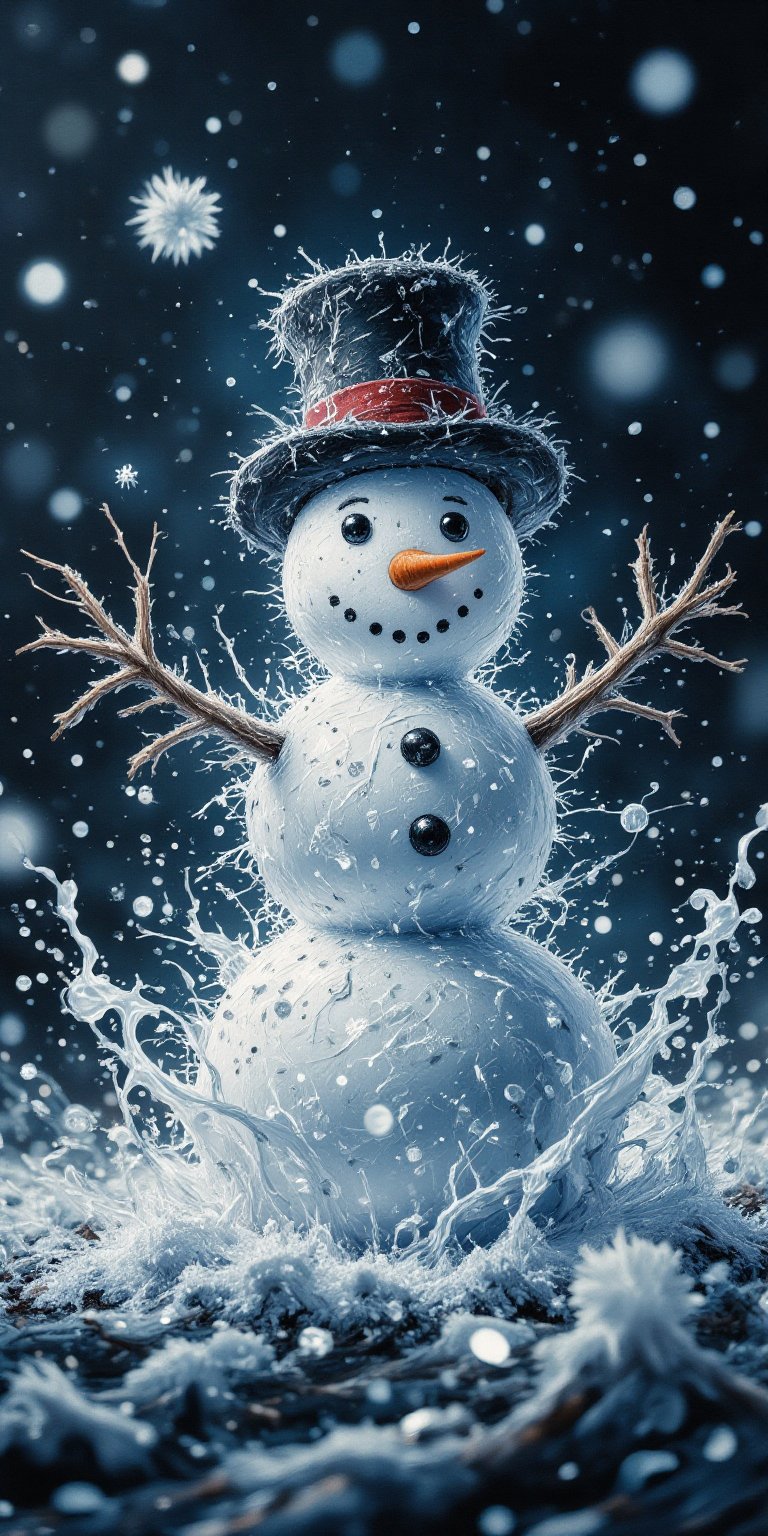 Friendly neighbourhood snowman | image created by Qraze | Tensor.Art