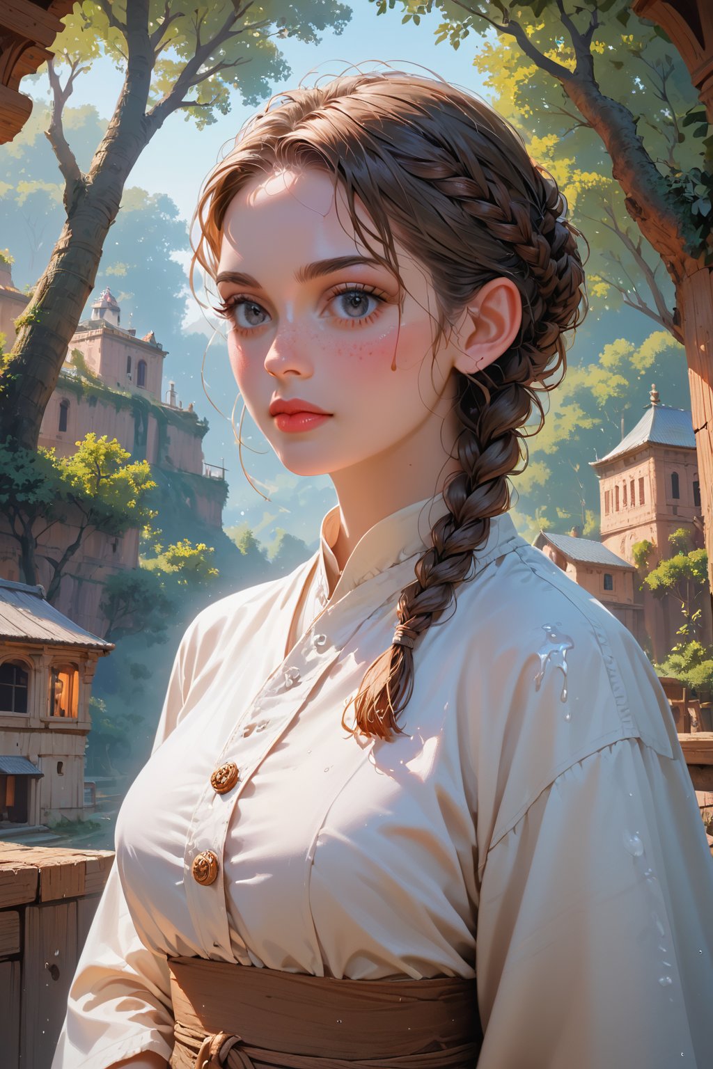 portrait of a Lumberjack woman | image created by ZeroShade | Tensor.Art