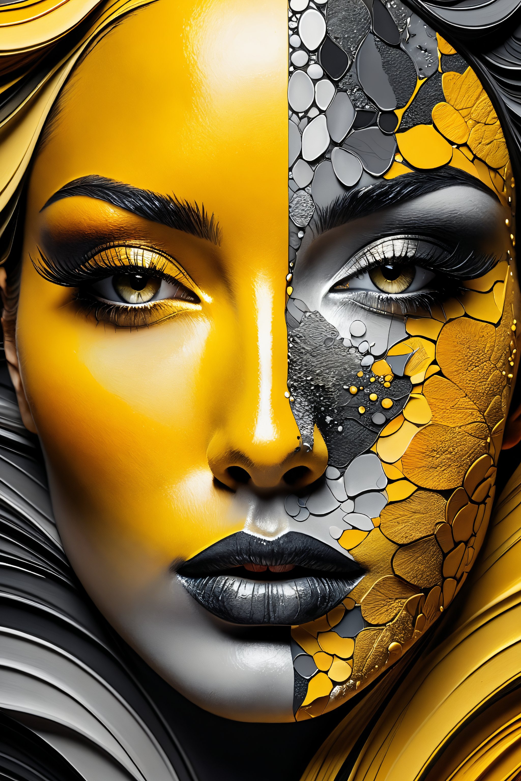 Macro-detailed painting, digit | image created by La Leche | Tensor.Art