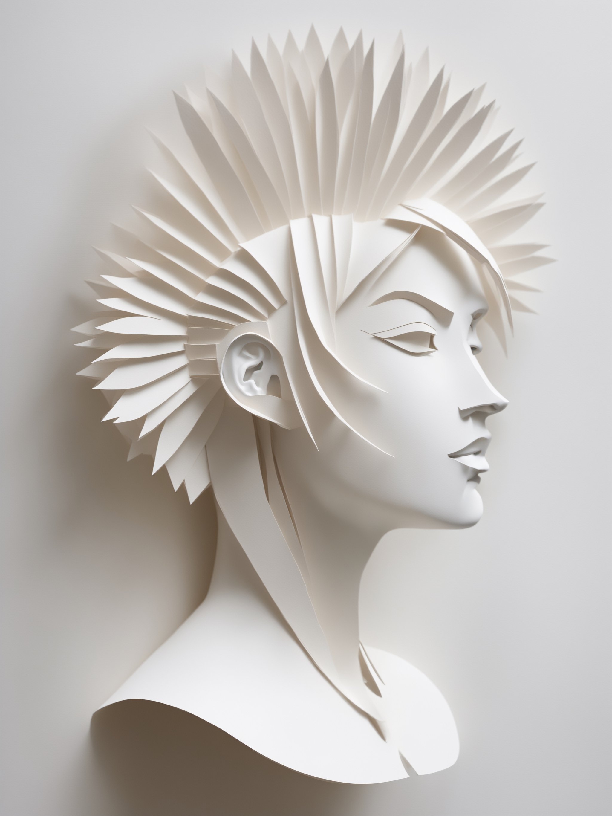 punk, Kirigami representation, | image created by La Leche | Tensor.Art