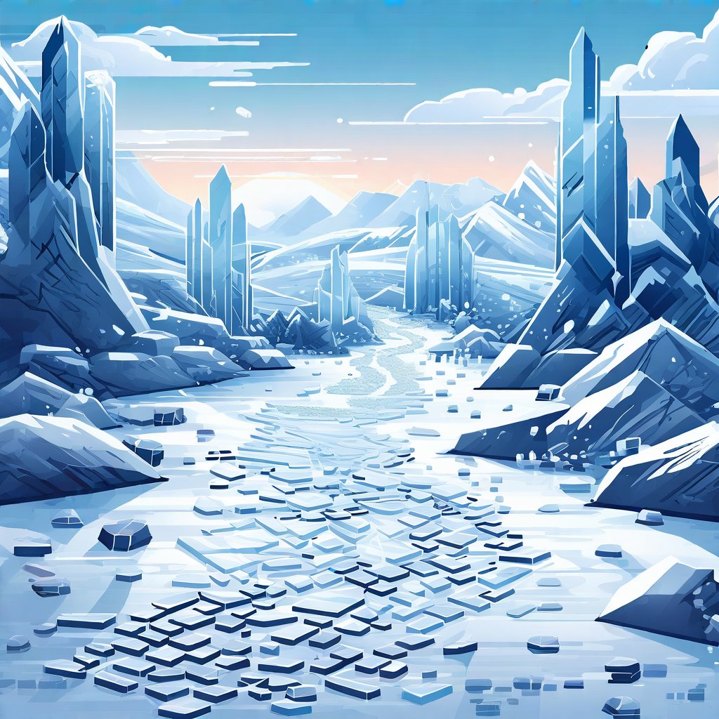 A map made out of ice and ice | image created by Wild Rabbit | Tensor.Art