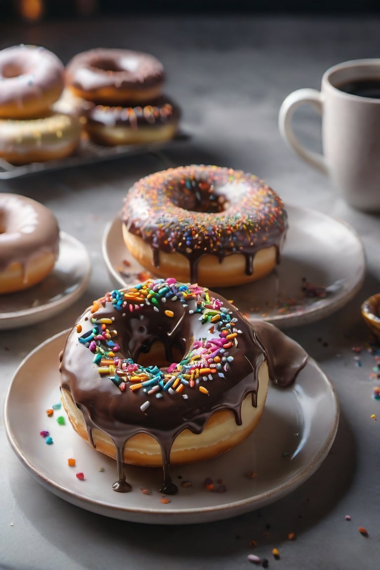 RAW photo, Donuts with chocola | image created by digitalcreator ...
