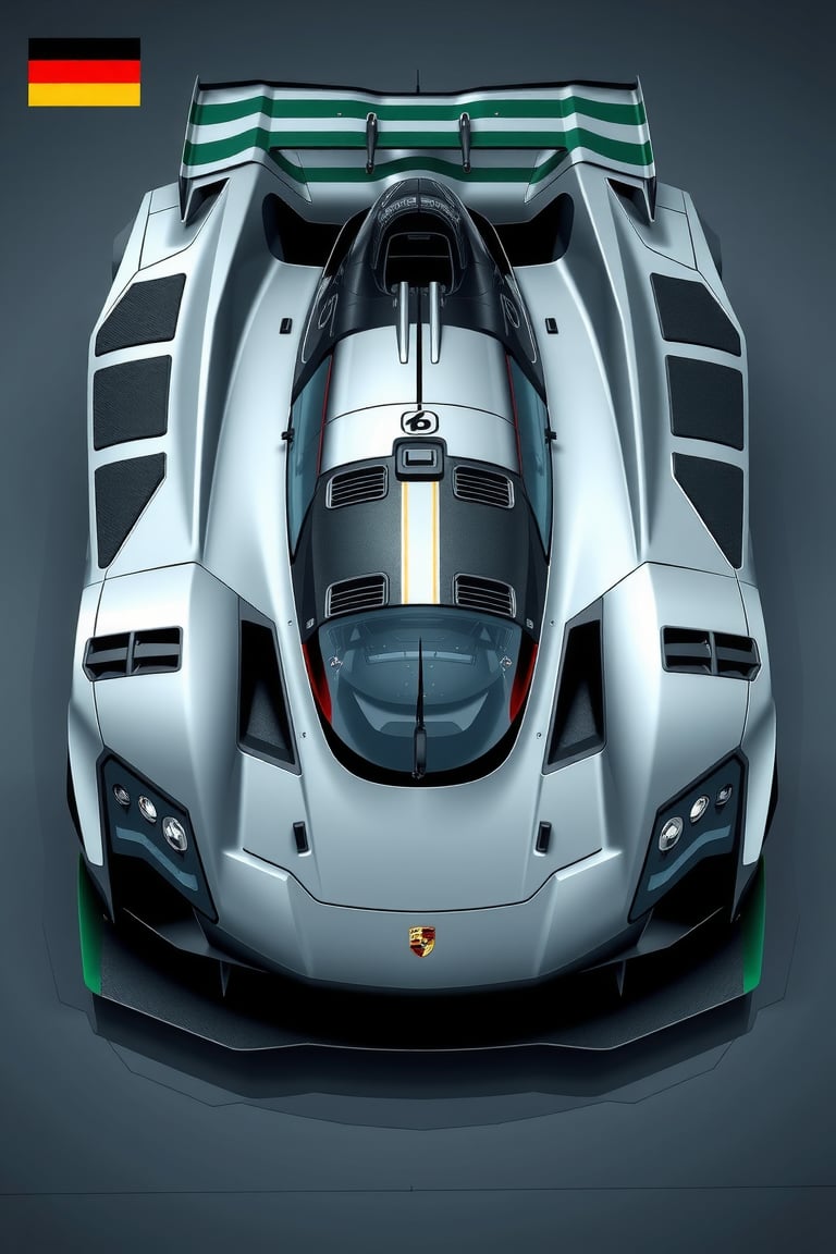 Porsche F1, gray livery with | image created by Goblinius | Tensor.Art