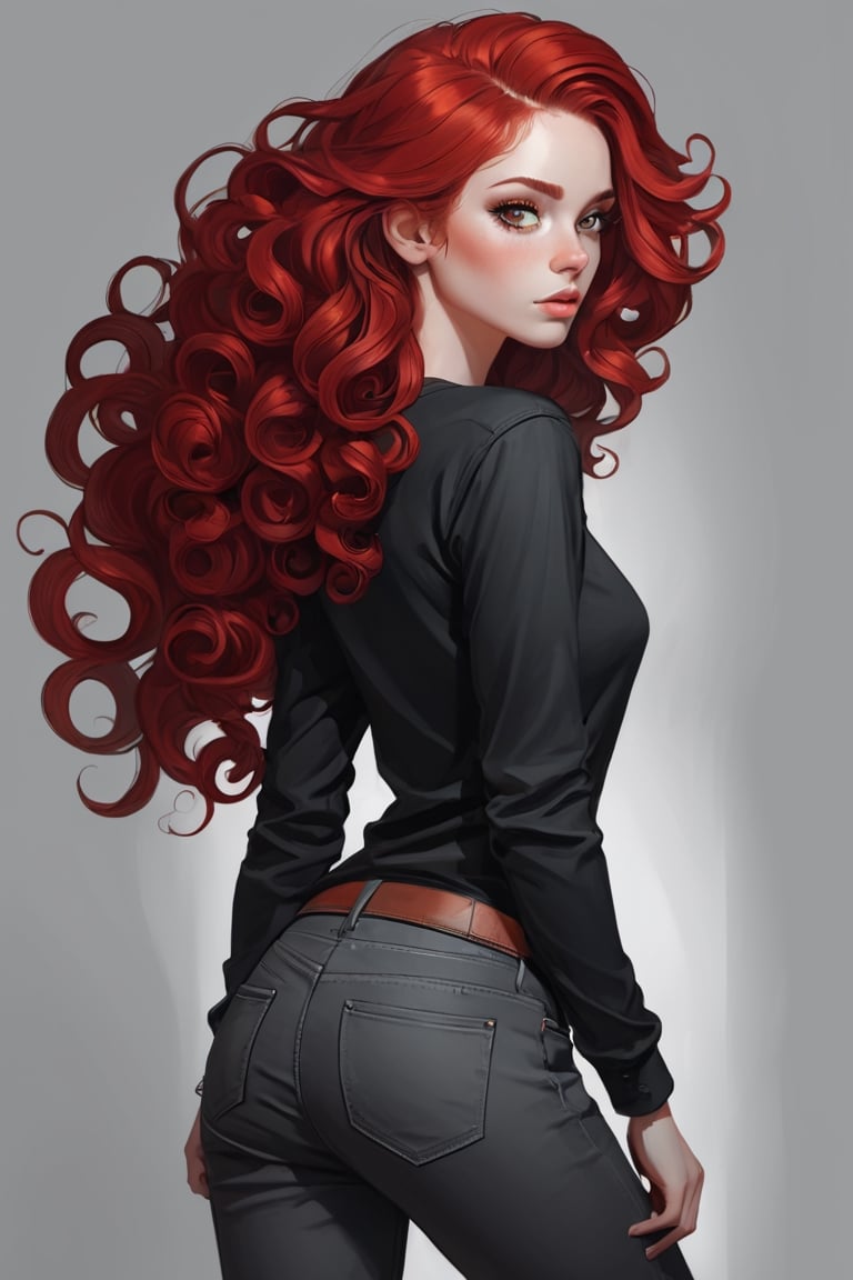 A woman, black_tshirt, black_j | image created by Dark-Skull666 ...