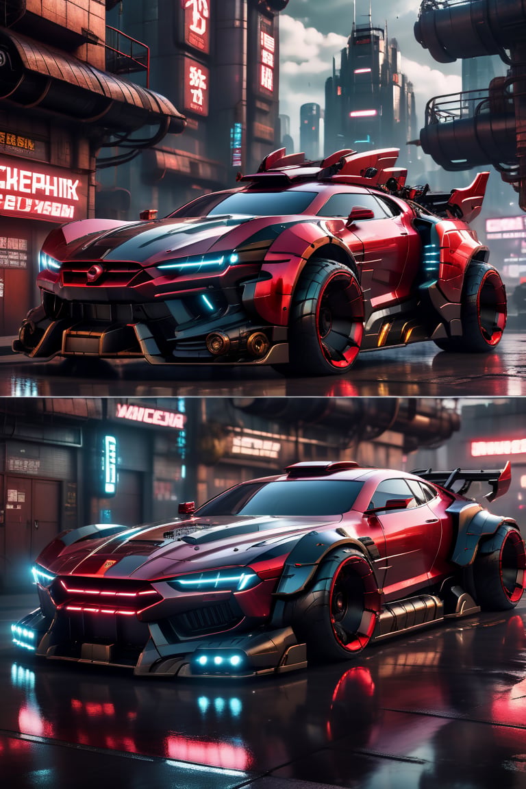 A Hi-Tech cyberpunk style red | image created by Dofrobuay | Tensor.Art