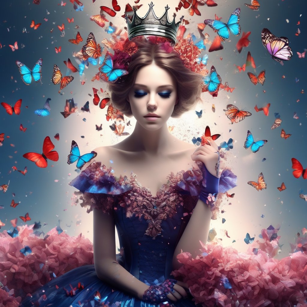 Mr,butterflies girl ,gloves,sh | image created by sanjol | Tensor.Art
