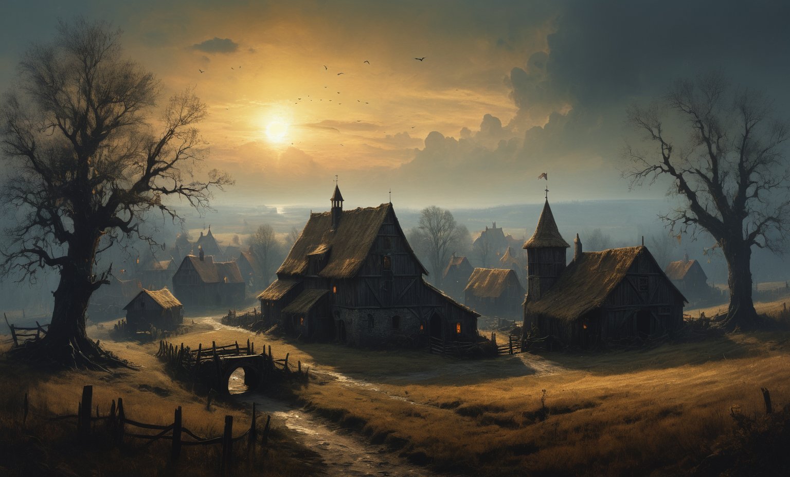 a shot from a tree of a small | image created by EchoRealms | Tensor.Art