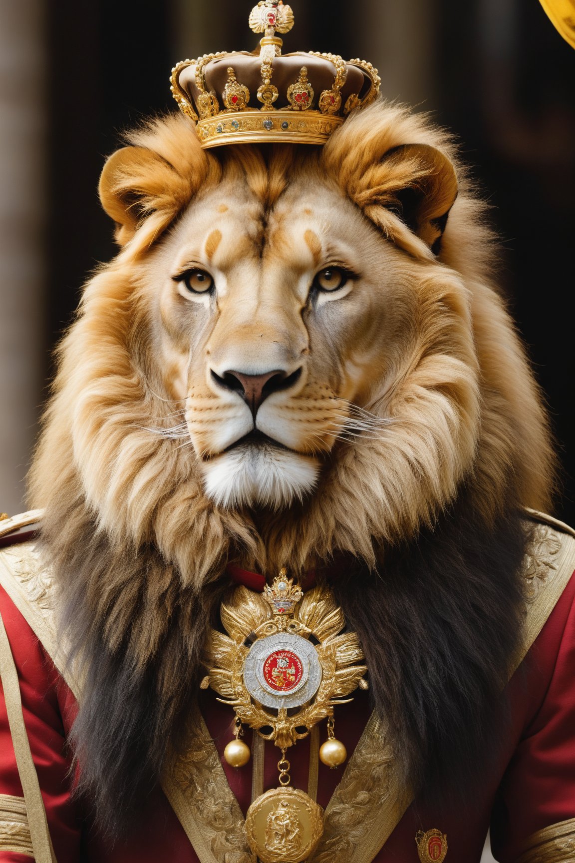 A majestic lion in resplendent | image created by Volna | Tensor.Art