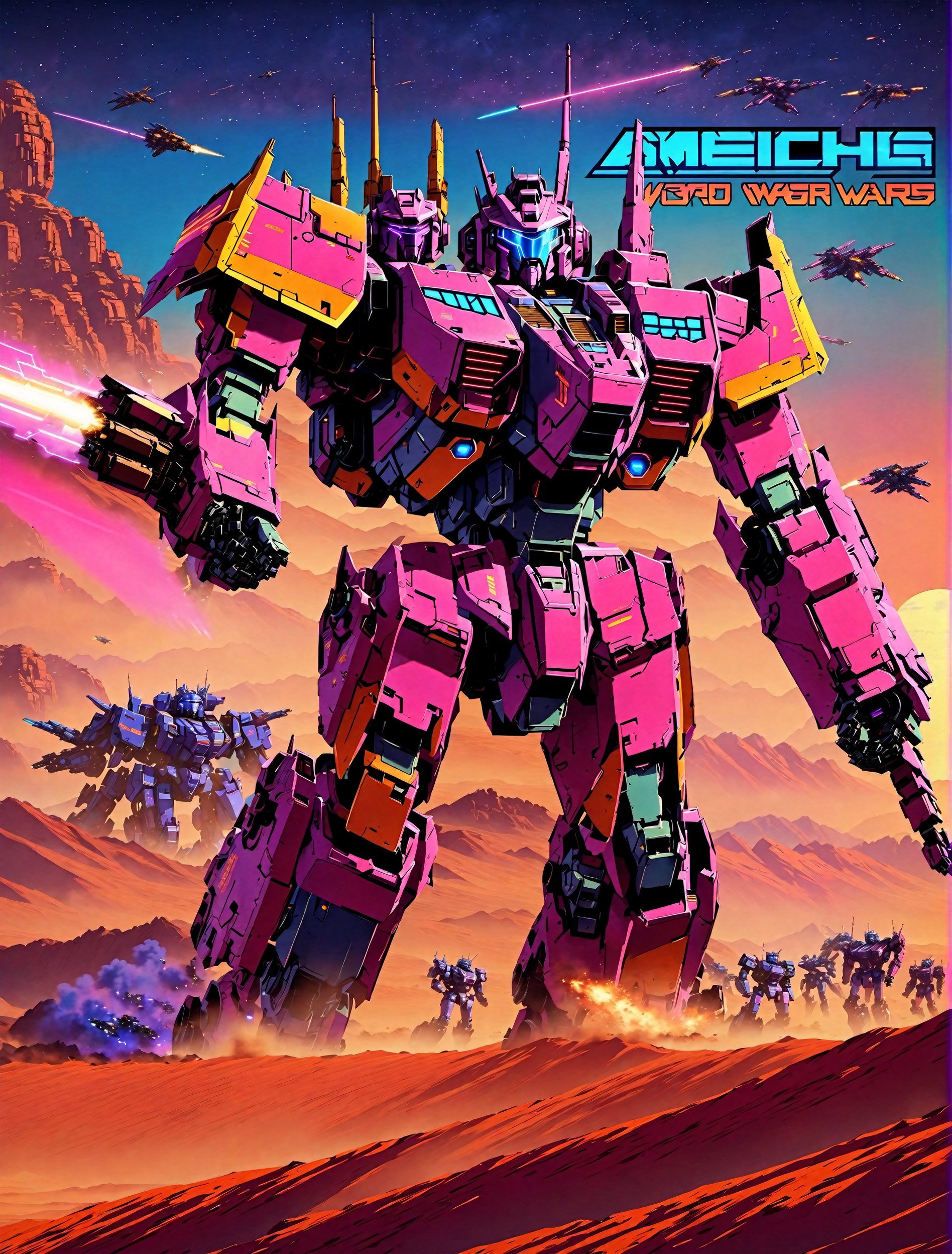 Mech Wars game art posters. | image created by MadCat | Tensor.Art