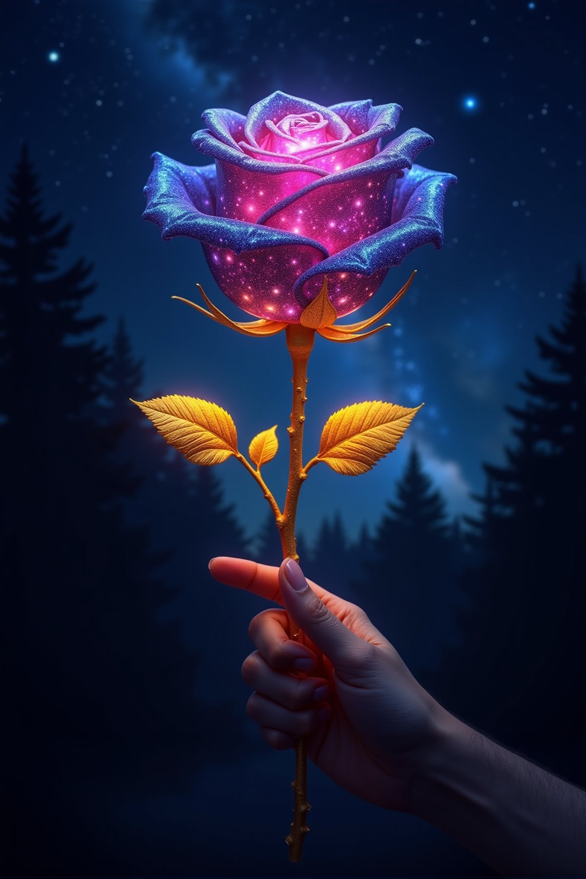 A galaxy rose 🌌🌠🌜 | image created by 🅼🅰🅳🅲🅰🆃 | Tensor.Art