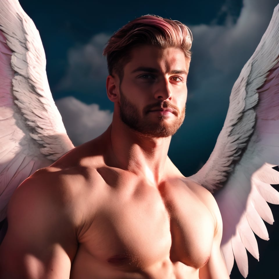 8k, Angel male, perfect facial | image created by BabyBoyPeace93 ...