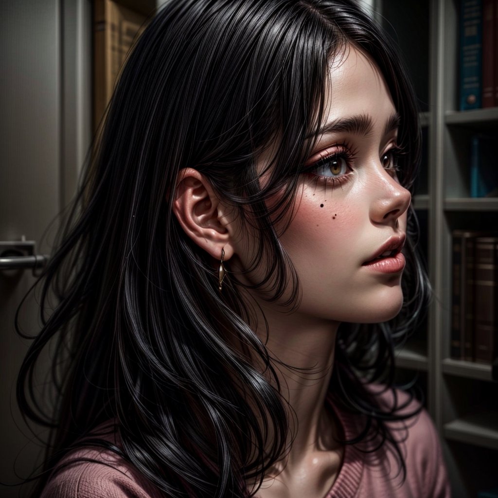girl with a mole, pale skin wo | image created by HotARTbyPIERRE ...