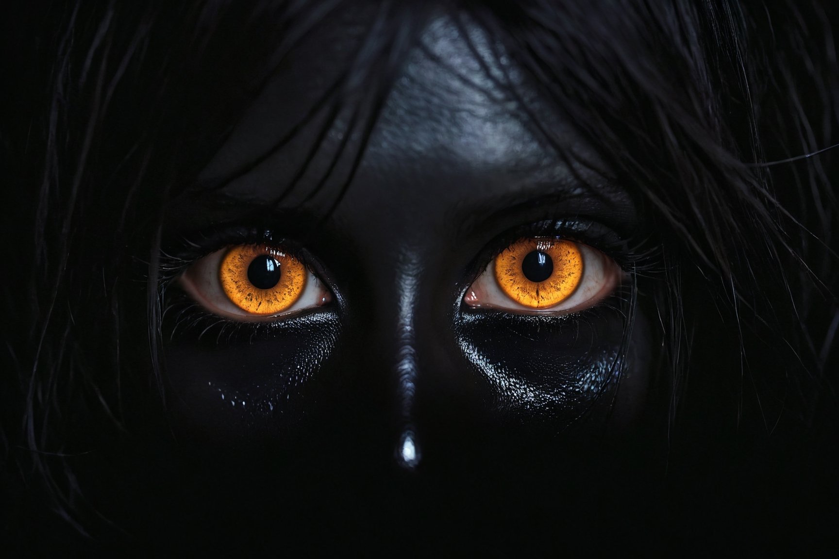 glowing eyes, close-up, macro | image created by Ai Art Vision | Tensor.Art