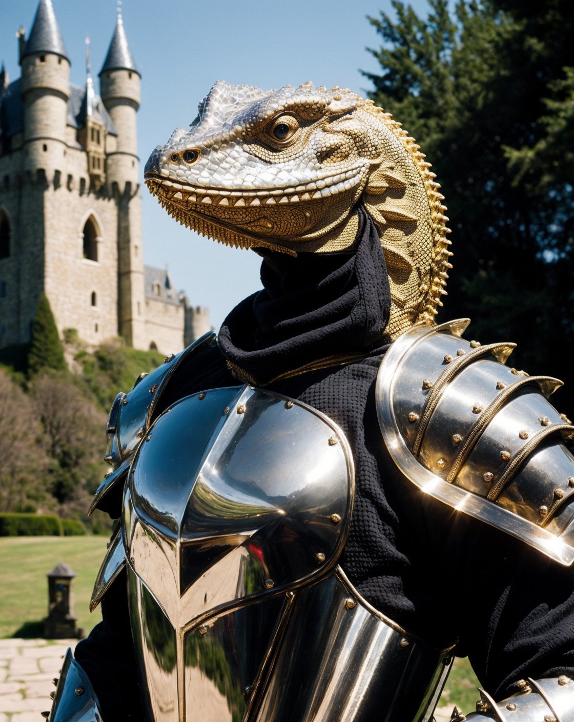 Reptile in armor, medieval era | image created by CosioArt | Tensor.Art