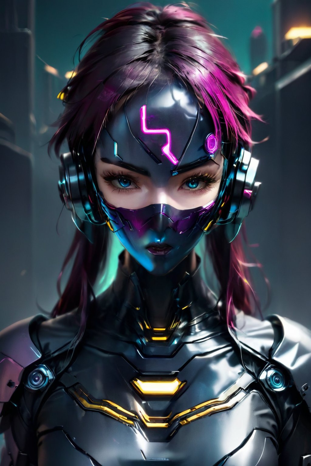 Cyberpunk face mask ,Mechanic | image created by carefree | Tensor.Art
