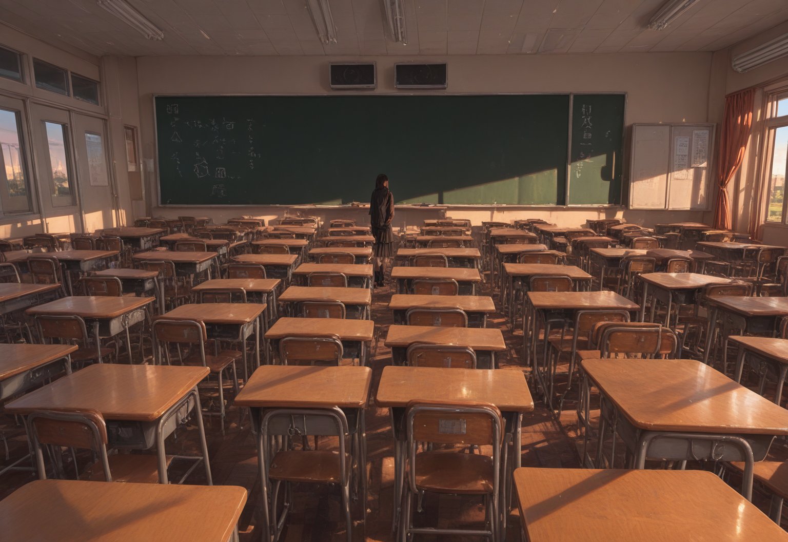 376-20 (School Classroom) | image created by Draqulore | Tensor.Art