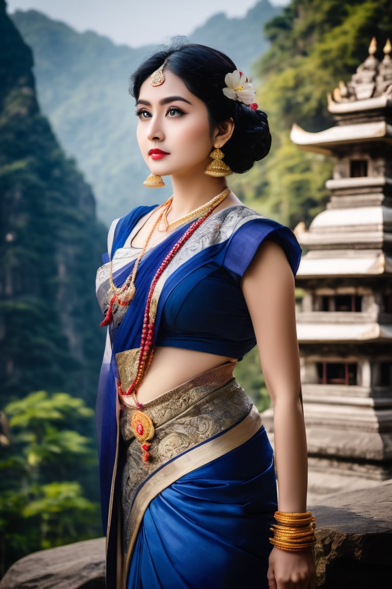 Girl & Temple | image created by Sjsyah80 | Tensor.Art