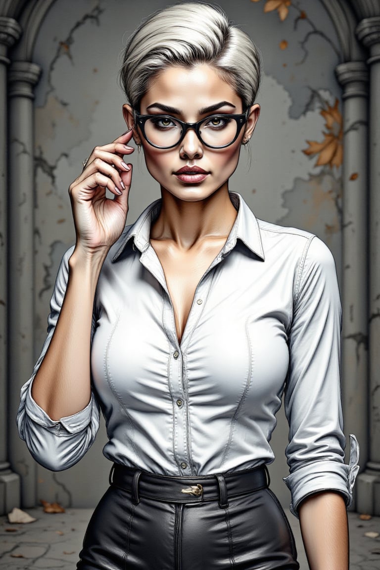 A dominant woman with short, c | image created by Lunohod33 | Tensor.Art