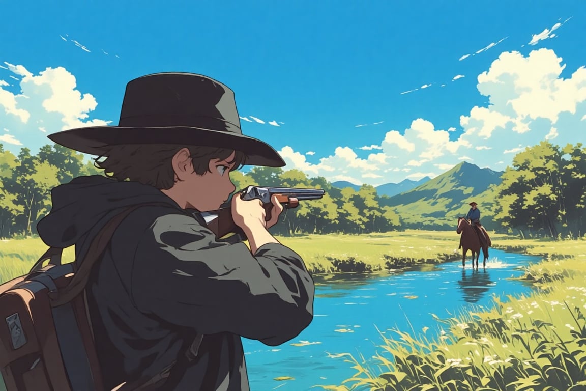 Anime style over the shoulder | image created by user ...
