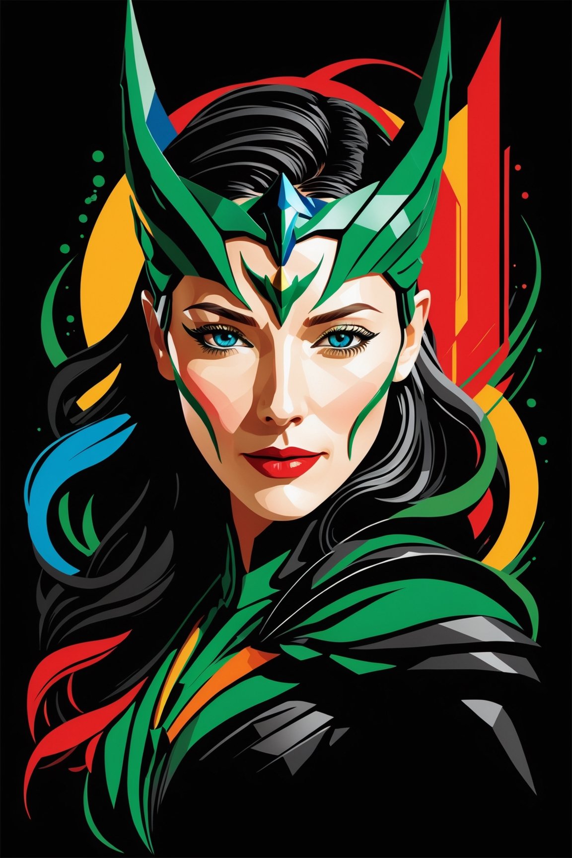 Cate Blanchett poster as Hela | image created by Philosophy.AI | Tensor.Art
