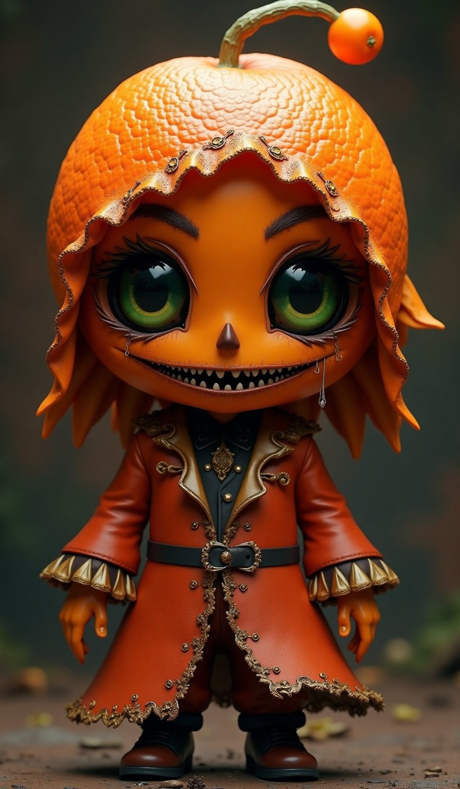 mandarin orange head character | image created by レオナルドくま | Tensor.Art
