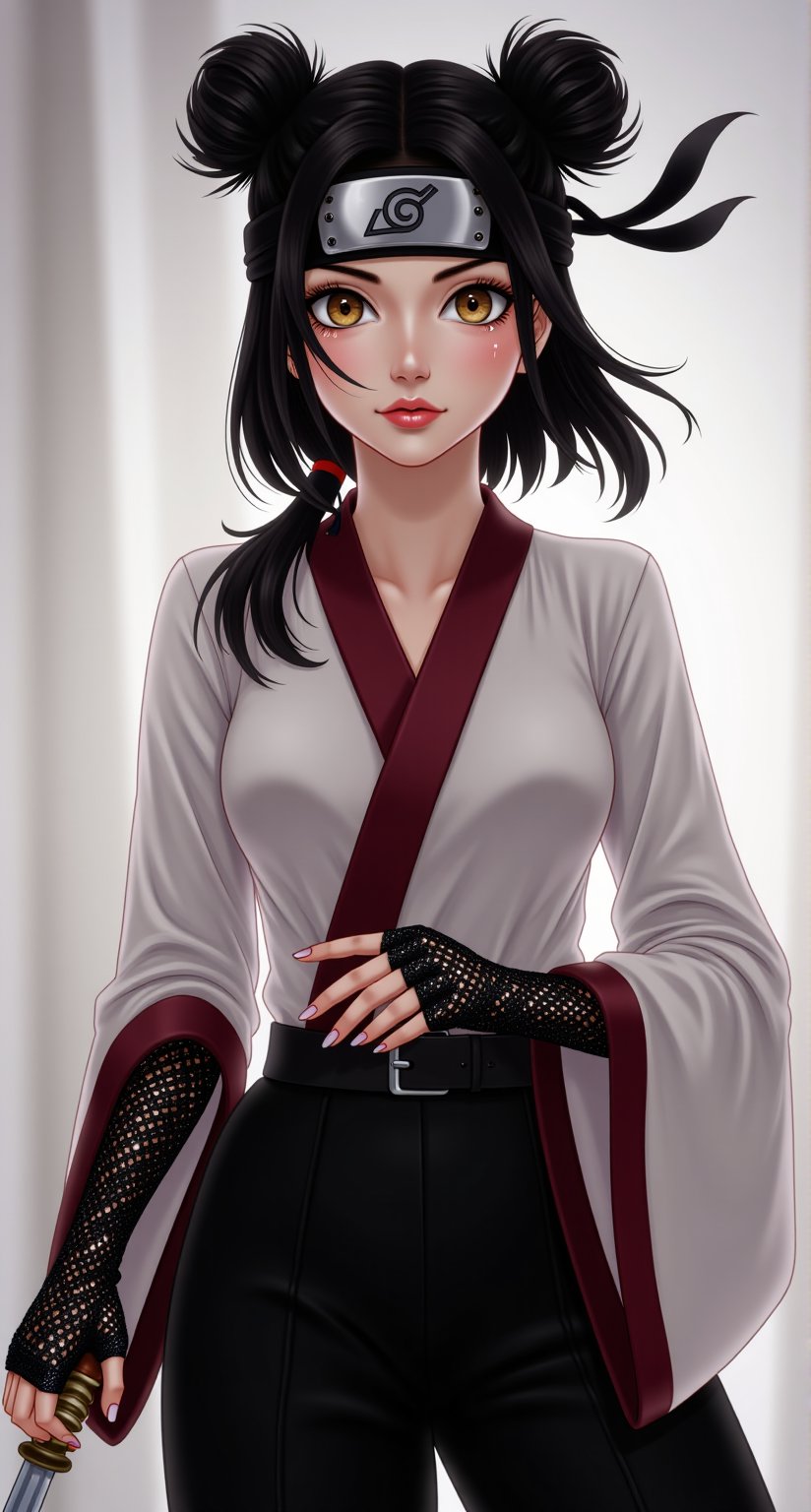 Tenten stands confidently, her | image created by Ai mallu | Tensor.Art