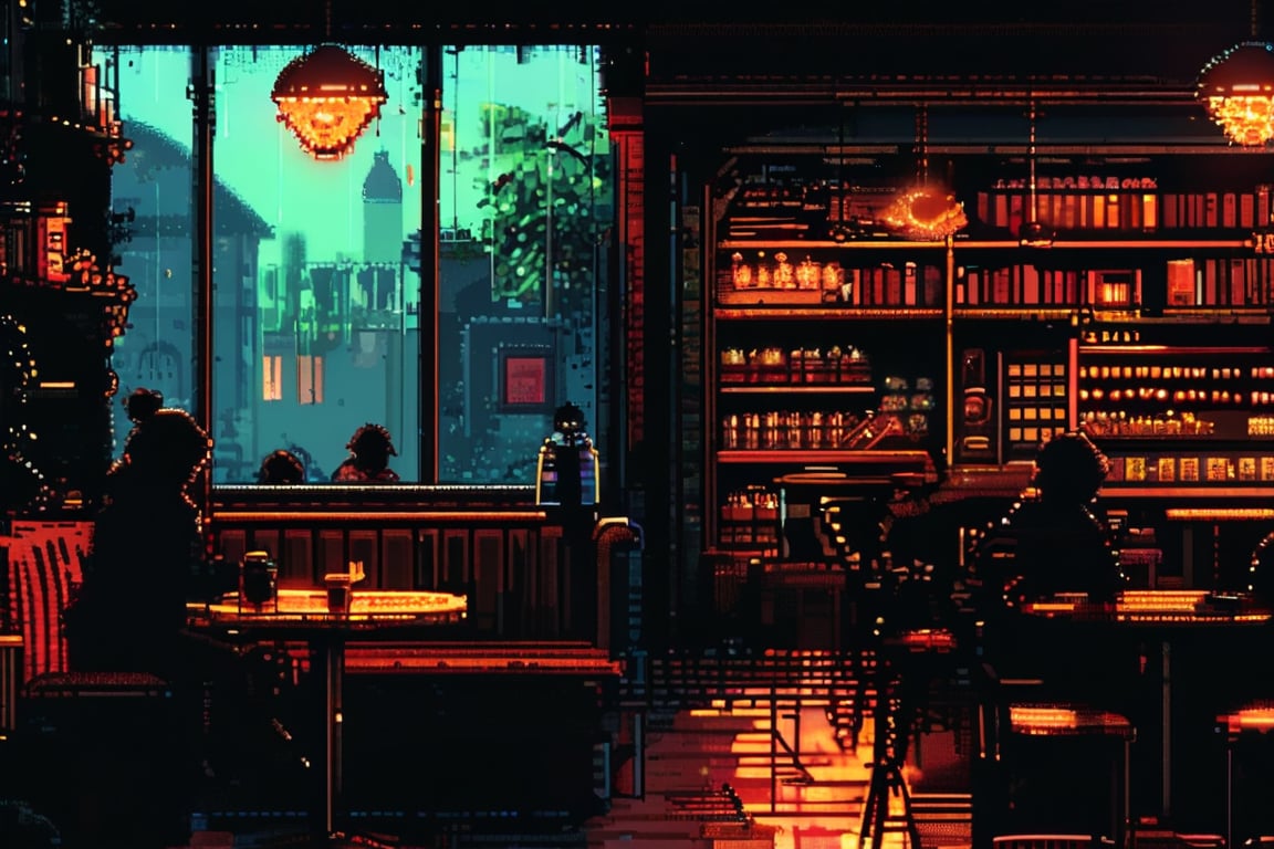 A cozy café on a rainy day | image created by TracQuoc | Tensor.Art