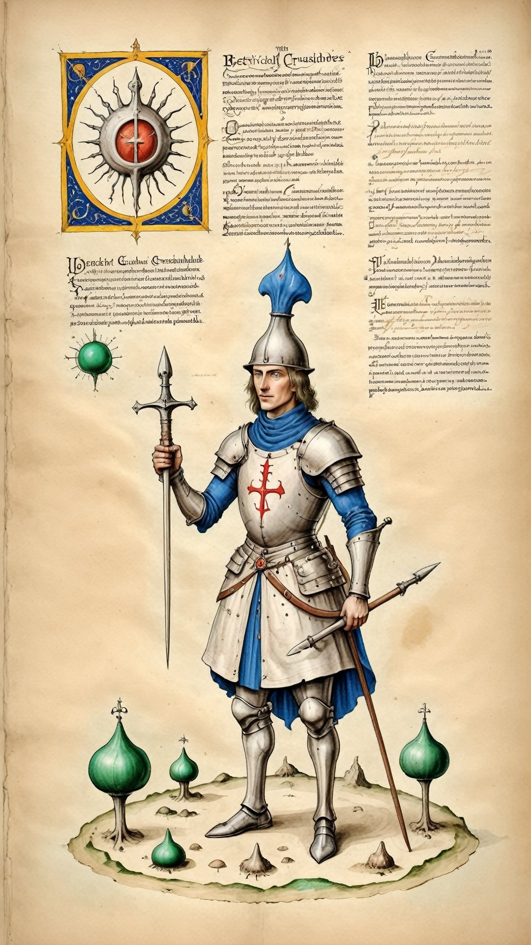 illustrations medieval soldier | image created by Gato_Roboto | Tensor.Art